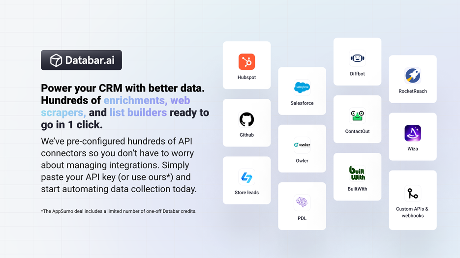 Databar - AI scraper & data enrichment tool | AppSumo