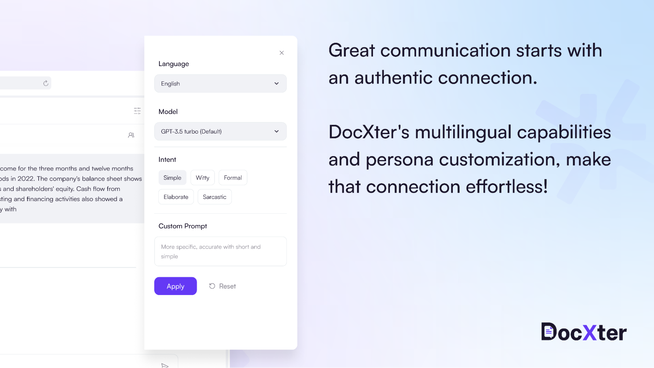 DocXter - Plus Exclusive - Use AI to interact with any document | AppSumo