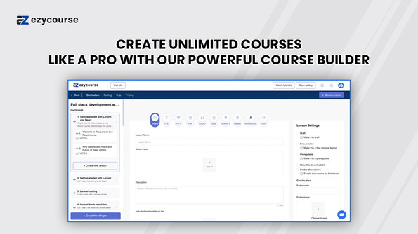 EzyCourse - Sell your courses and products online | AppSumo