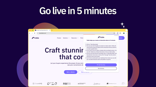 Fable - Create interactive demos of your product | AppSumo