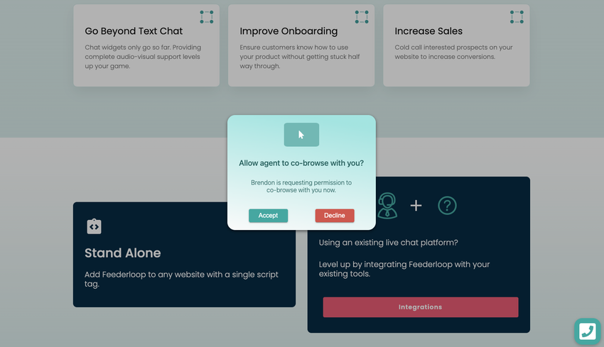 Feederloop - Video chat with users on your site | AppSumo