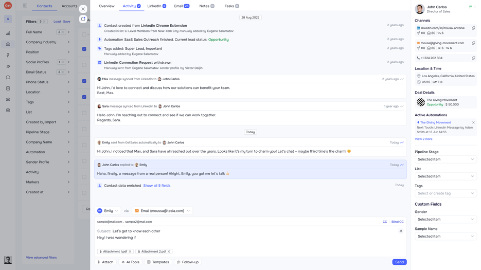 GetSales - Cloud-based LinkedIn & email automation | AppSumo
