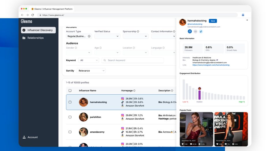 Gleemo - Discover and manage digital influencers | AppSumo