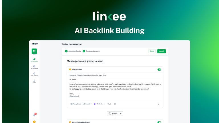 Linkee - Automate backlink outreach with AI | AppSumo