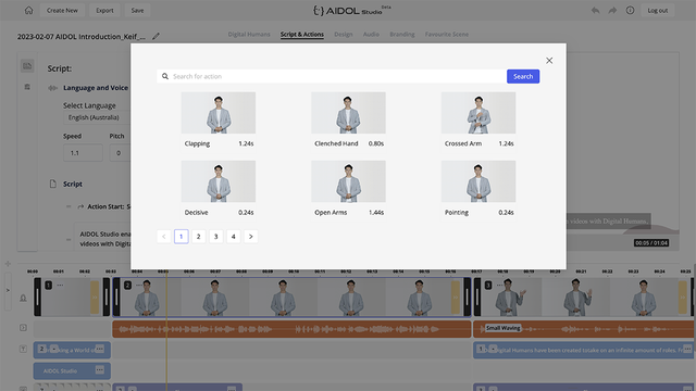 AIDOL Studio - Produce videos with digital actors | AppSumo