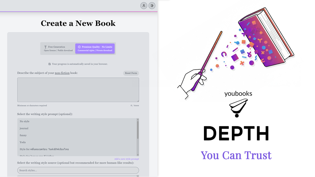youbooks - Use AI to write quality nonfiction books | AppSumo