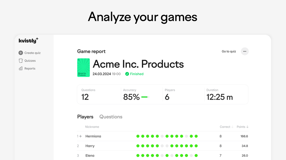 Kvistly - Train teams with AI-generated quizzes | AppSumo