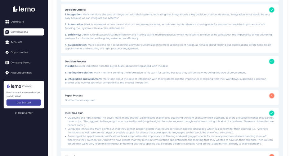 Lerno - Record sales call to get AI insights | AppSumo