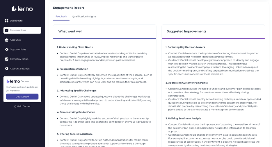 Lerno - Record sales call to get AI insights | AppSumo