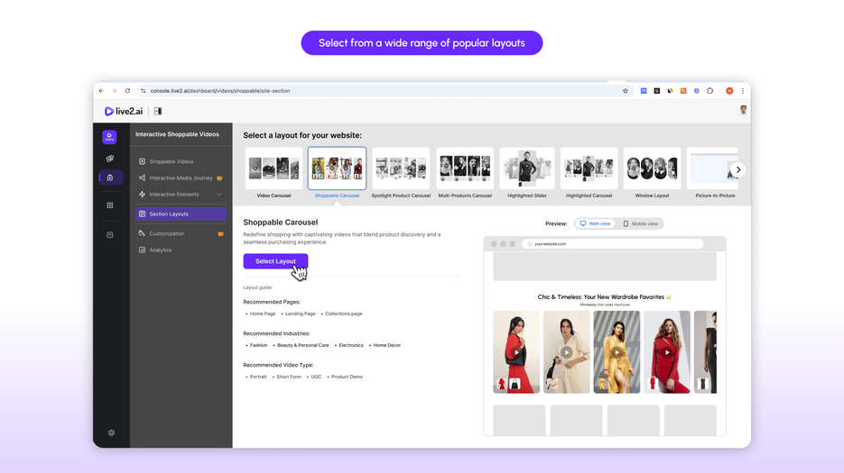 Live2.ai - Interactive shoppable videos | AppSumo