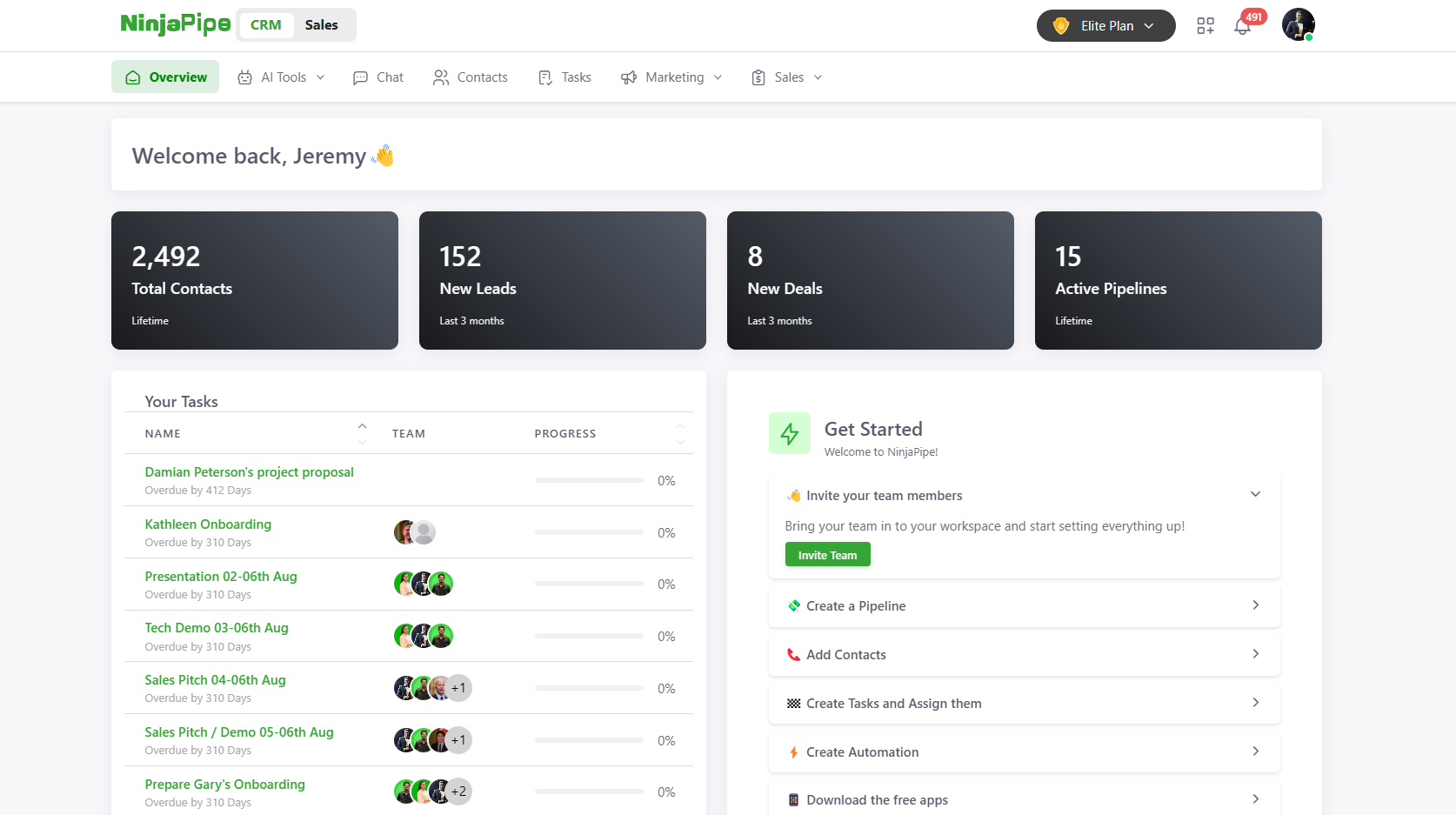 NinjaPipe - AI-Powered CRM and sales software | AppSumo
