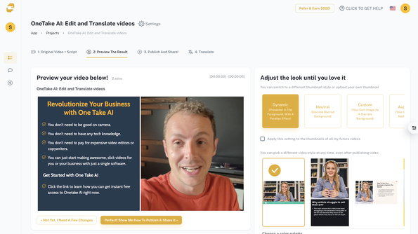 OneTake AI - Create a polished video in one take | AppSumo