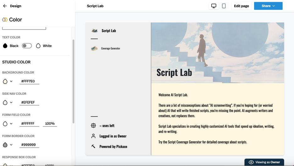 Pickaxe - Build, deploy, and monetize AI tools | AppSumo