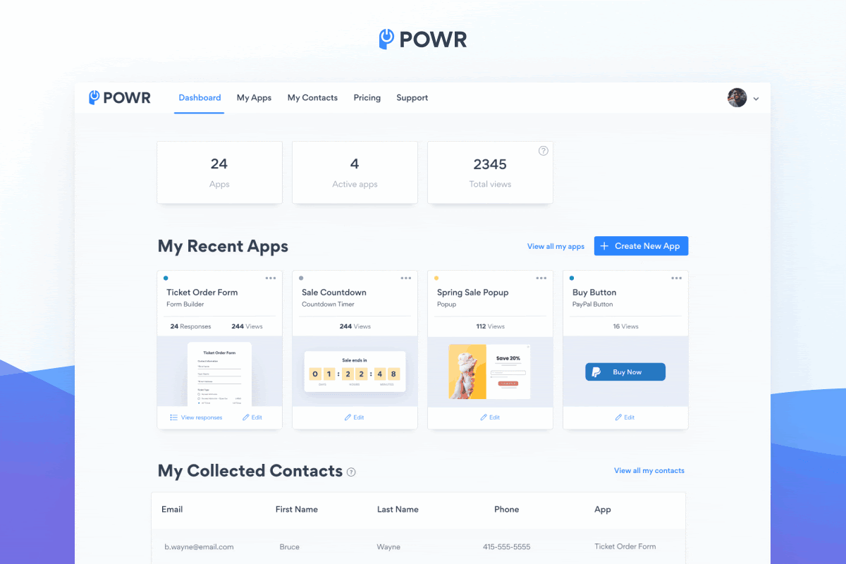 POWR - Optimize websites to capture contact info | AppSumo