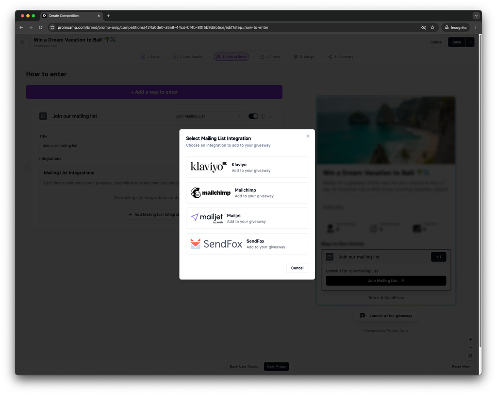 Promo Amp - Capture emails with giveaways | AppSumo