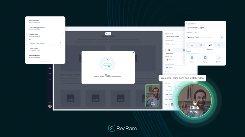 RecRam - Capture customer feedback on video | AppSumo