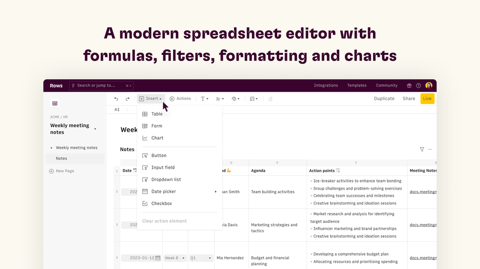 Rows - Modernize and share your spreadsheets | AppSumo