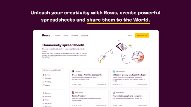 Rows - Modernize and share your spreadsheets | AppSumo