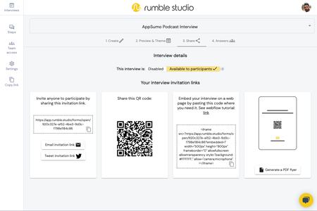 Spoken (formerly Rumble Studio) - Capture remote interviews 24/7 | AppSumo