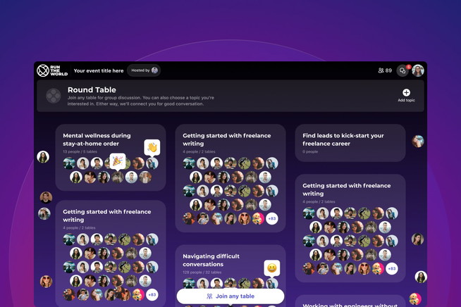 Run The World - Host virtual events for groups | AppSumo