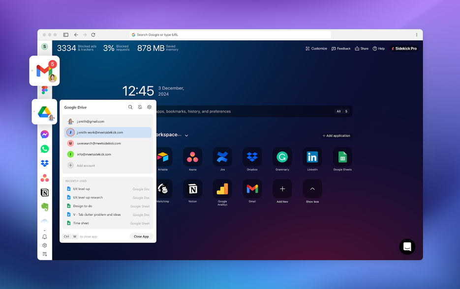 Sidekick Browser - Productivity browser for work | AppSumo