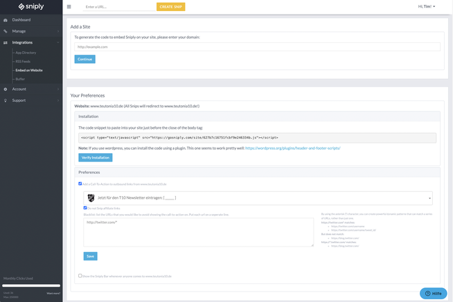 Sniply - Add CTAs to custom, shortened links | AppSumo