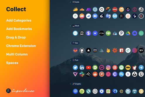 Superdense - Manage every bookmark on one homepage | AppSumo