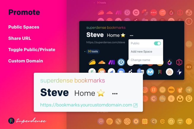 Superdense - Manage every bookmark on one homepage | AppSumo