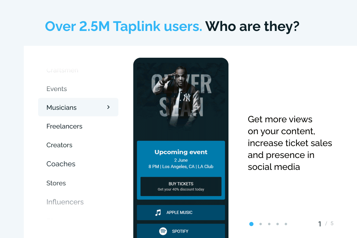 Taplink - Create landing pages for your bio link | AppSumo