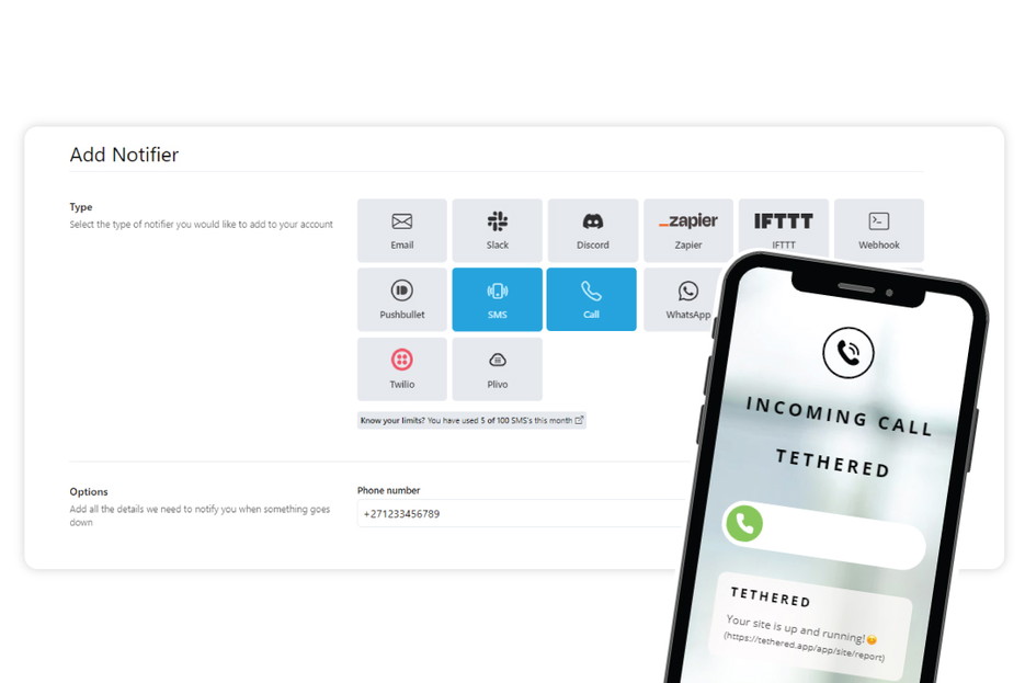 Tethered - Monitor website uptime | AppSumo