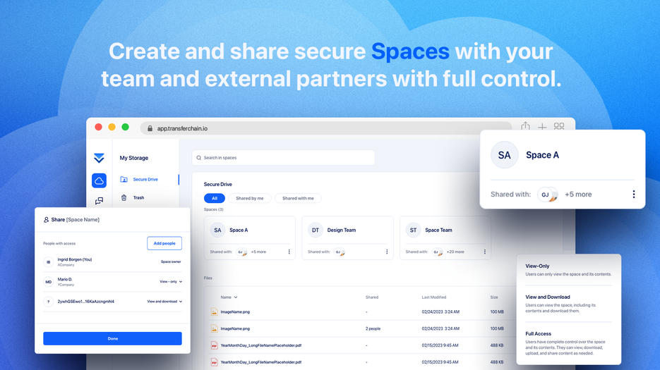 TransferChain Drive - Secure cloud storage & sharing | AppSumo