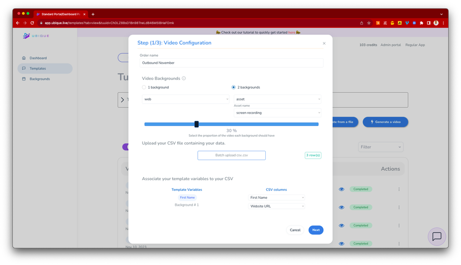 Ubique - Generate AI personalized videos at scale | AppSumo