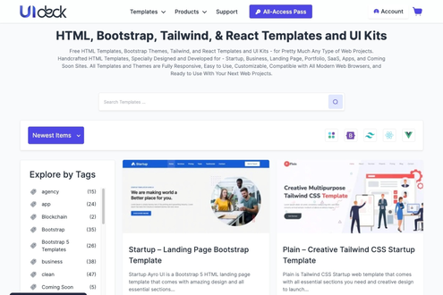UIdeck - Build websites using HTML templates | AppSumo