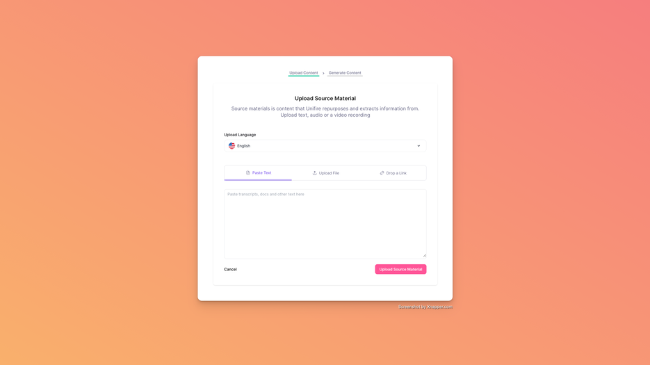 Unifire.ai - Repurpose text and media content with AI | AppSumo