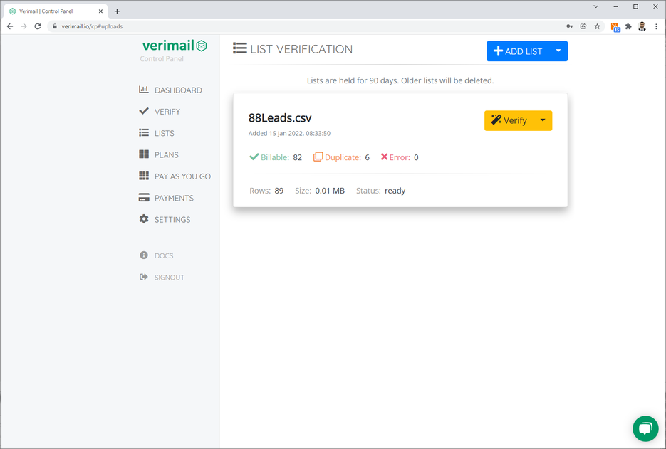 Verimail - Verify email addresses in bulk | AppSumo