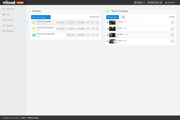 Viloud - Create custom online TV channels | AppSumo