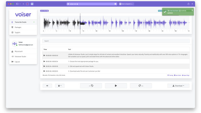 Voiser - Quality transcriptions and text-to-speech | AppSumo