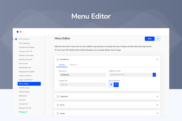 WP Adminify - Customize your WordPress dashboard | AppSumo