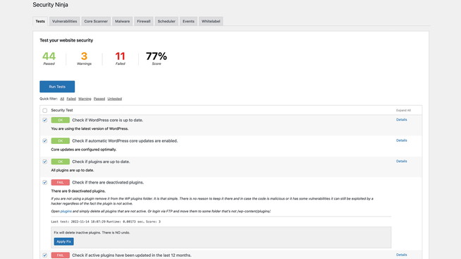 WP Security Ninja - Secure your WordPress site | AppSumo