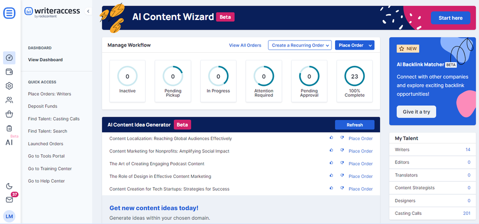 WriterAccess - Create AI-assisted human content | AppSumo