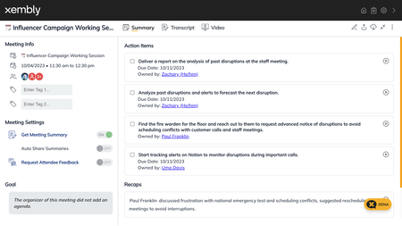 Xembly - AI assistant for scheduling & note-taking | AppSumo
