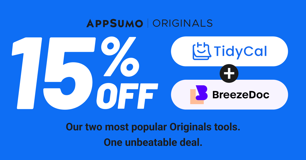 15% off the TidyCal and BreezeDoc bundle | AppSumo